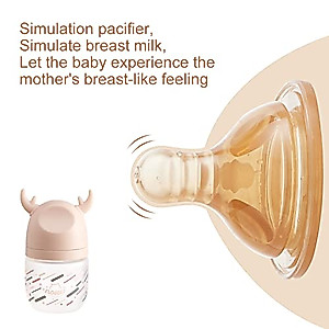 Nouri Glass Baby Bottle with Silicone Sleeve, Glass Bottles for Babies, BPA-Free - 0+ Months,3 oz,Pink,(2 Count)