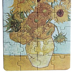YOGEON 24 Pieces Twelve Sunflowers Puzzle, Toddler Artist Puzzles for Kids Ages 3-5, 4-8 Easy-an Intellectual Decompression Entertainment Game and Preschool Educational Learning Toys