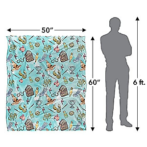 Harry Potter Water Color Pattern Officially Licensed Silky Touch Super Soft Throw Blanket 50" x 60"