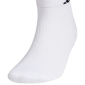 adidas Men's Athletic Cushioned Low Cut Socks with Arch Compression for a Secure fit (6-Pair), White/Alumina Beige/Carbon Grey, L