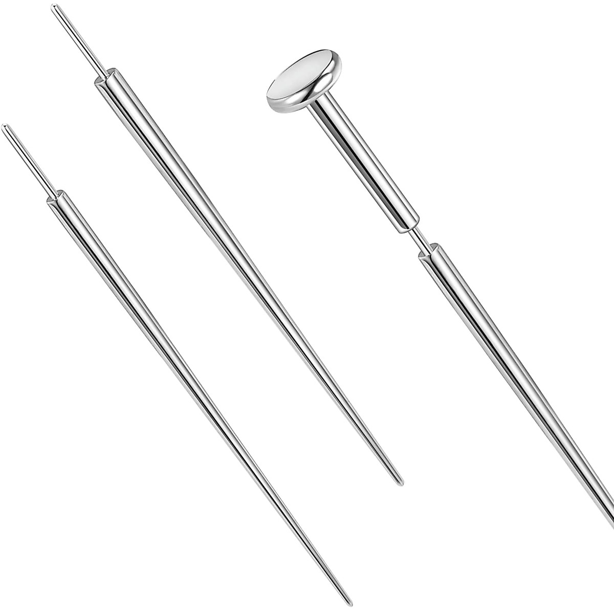 PunkTracker 14g/16g/18g/20g ASTM F136 Titanium Piercing Kit Taper Insertion Pin for Threadless Push In Tragus Helix Lip Nose Helix Piercing Jewelry Cartilage Earrings Labret Studs Nose Stud Stretcher