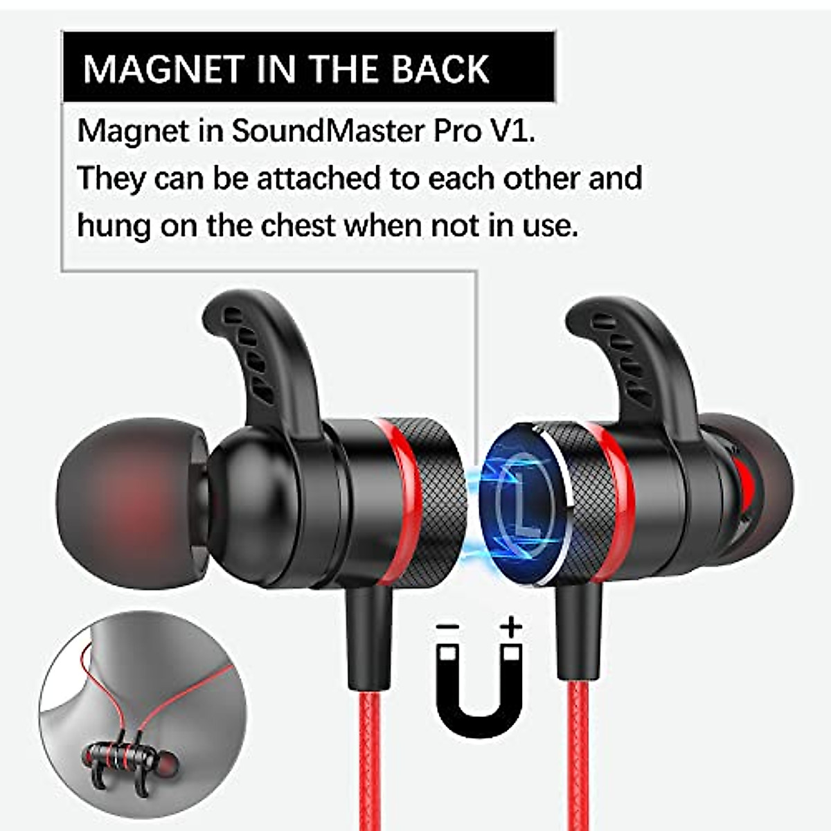 KASOTT SoundMaster Pro V1 - Gaming Earphones with Dual Audio Drivers,Battle Buds,in-Line Mic with Mute and Volume Control, Compatible with Xbox Series,Xbox One,PS5,PS4,Switch,Pc with 3.5mm (Red)