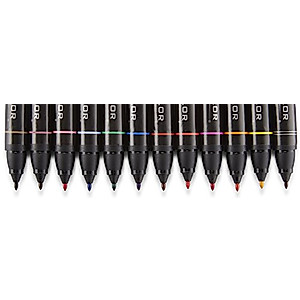 Prismacolor 97 Premier Double-Ended Art Markers, Fine and Chisel Tip, 24-Count with Carrying Case