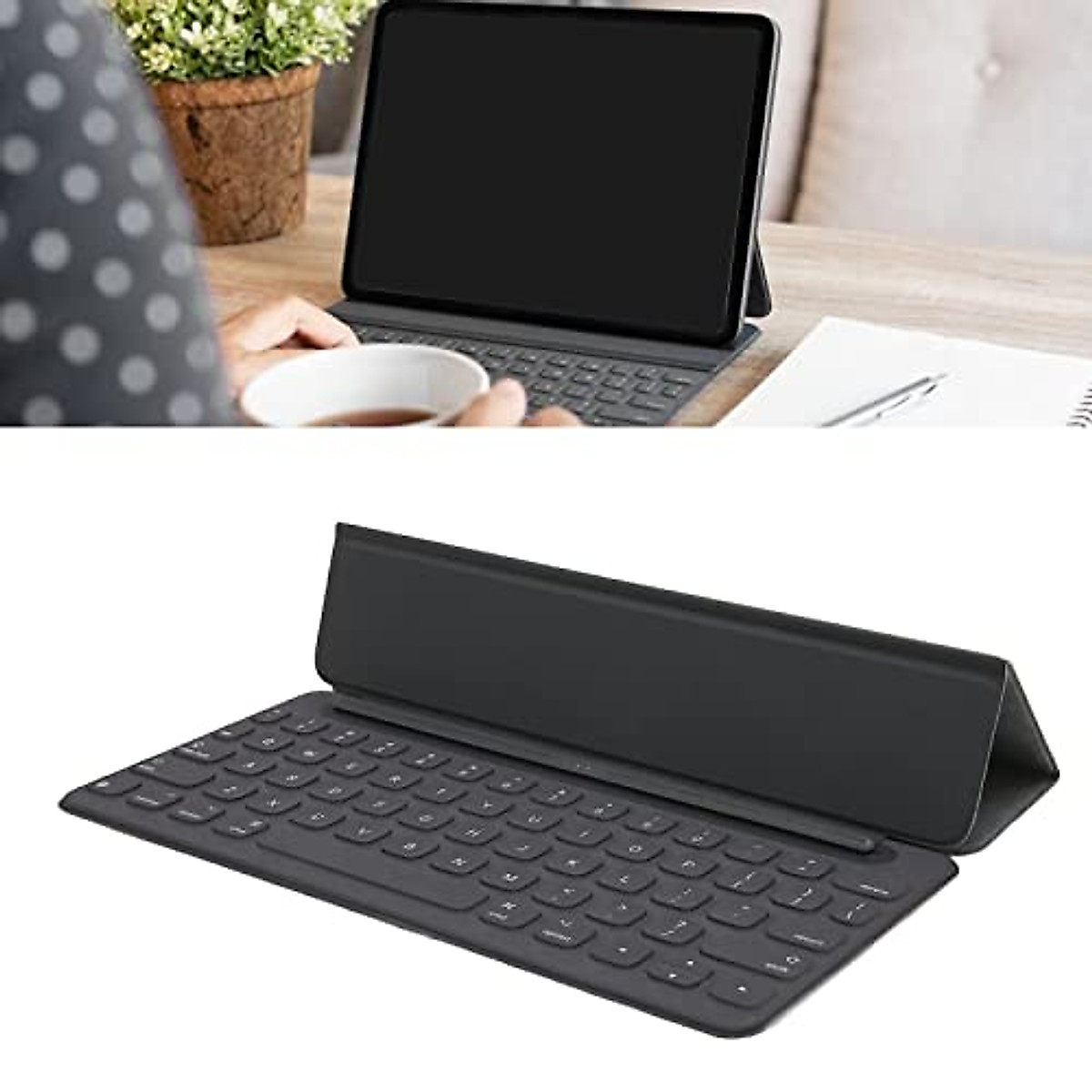 Sanpyl Tablet Keyboard, 64 Keys Ultra Slim Full Size Keyboard Plug and Play Wireless Smart Keyboard for iOS Tablet Pro 9.7in