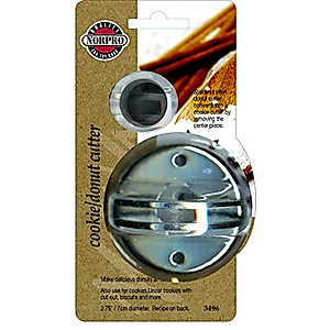Norpro Stainless Steel Donut/Biscuit/Cookie Cutter with Removable Center 2.75in/7cm