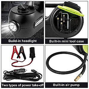 VEVOR Electric Car Jack, 5 Ton Hydraulic Electric Car Jack Kit with Electric Impact Wrench, 6.1"-16.5" Lifting Range, with LCD & Tire Pressure Display, Repair Tool for SUV MPV Sedan Truck Repair