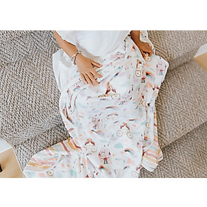 Copper Pearl Three-Layer Baby Blanket: Soft Baby Quilts for Boys and Girls | Breathable, Cozy, Toddler Blanket | Baby Quilt for Newborns | 46x46 Premium Polyester/Rayon | Enchanted