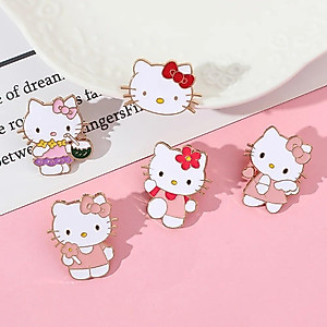 6 Pcs Anime Kitten Pins Anime metal Pins for Clothing Backpack Decoration Gift