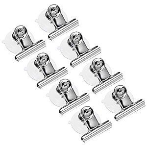 YARNOW 8 Pcs Suction Cup Clip Display Business Cards Holder Stand Clear Clamps Hanging Home Office Accessories