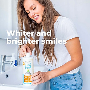 Premium Oxyfresh Lemon Mint Fresh Breath Mouthwash – Oral Rinse for Bad Breath – SLS & Fluoride Free Mouthwash – Alcohol Free, Gentle Non Burning Mouthwash with Xylitol & Essential Oils, 16 oz