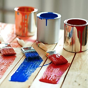 Bonsicoky 8 Pcs Empty Metal Paint Cans with Lids, Tiny Empty Unlined Cans Storage Containers for Paint(0.5 Pint/250ml)