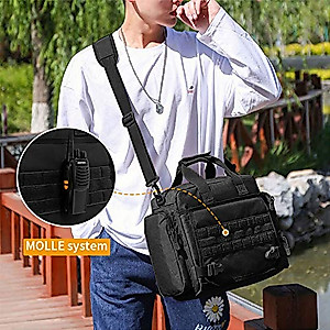 CamGo Tactical Briefcase 14 inch Laptop Messenger Bag Military Style Shoulder Bag Handbag for Men
