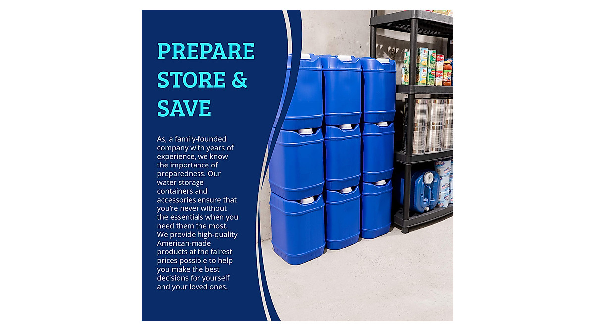 Saratoga Farms 30-Gallon Emergency Water Storage Containers