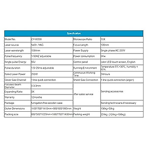 USA CALCA 200W Laser Spot Welding Machine for Metal Gold Silver Jewelry, Jewelry Spot Welder Welding Equipment (60 Joules)