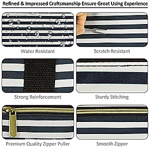 Travel Duffel Bag Foldable Weekender Overnight Bag for Men Women Lightweight Carry on Tote Bag For Spirit Airlines Blue White Stripes