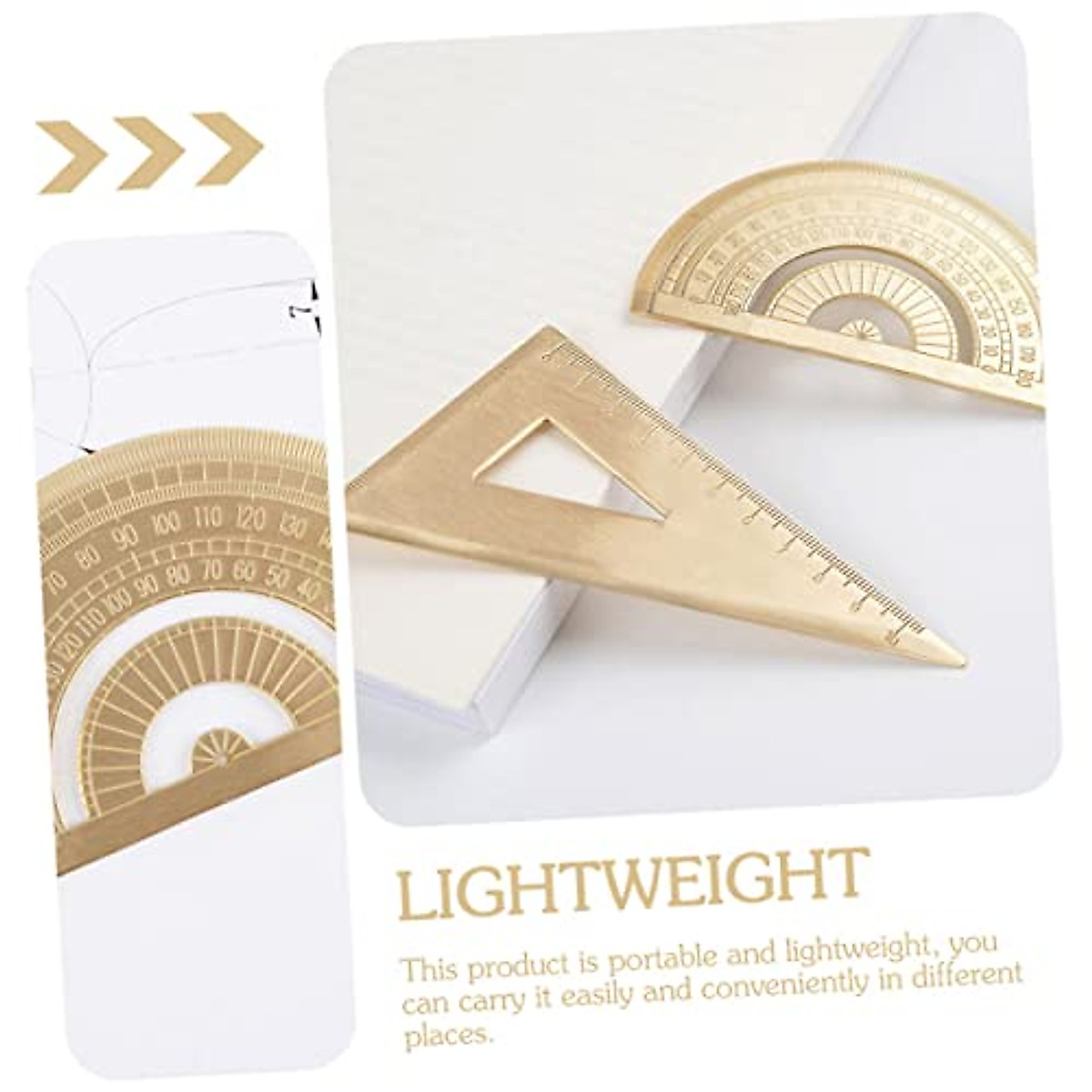 Operitacx 2 Sets Triangular Ruler Math Triangle Ruler Measuring Ruler Metal Triangular Ruler Clear Ruler Ruler Metal Protractor Metal Triangle Ruler Practical Protractor Scale