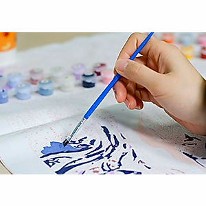 DIY Oil Canvas Painting, Paint by Numbers Kit, 16x20 inch with Brushes and Acrylic Pigment, Frameless, Flower Girl