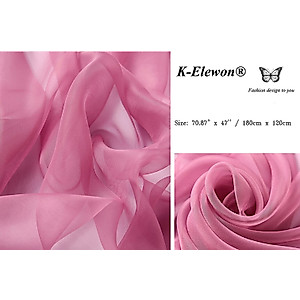 K-Elewon Solid Color Silk Scarf Fashion Scarves Wrap Long Lightweight Shawls for Women