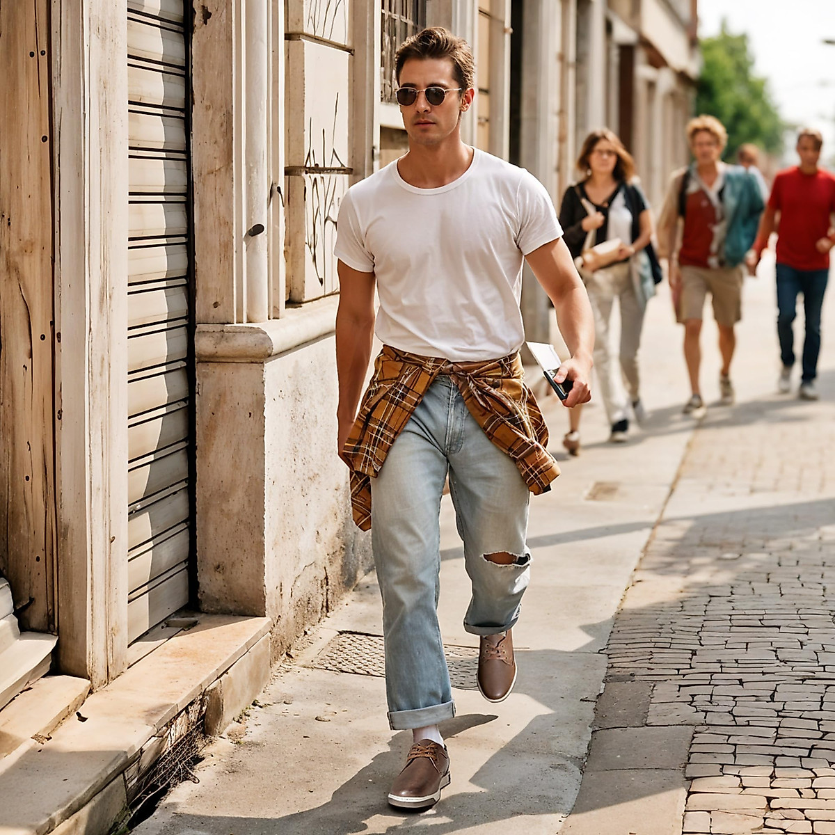 Jousen Men's Casual Shoes Memory Foam Mens Fashion Sneakers 3 Eyelets Business Dress Sneaker (A81Q06 Dark Brown 10.5)