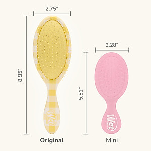 Wet Brush Original Detangler Hair Brush, Golden Gingham (Coastal Charm), Ultra-Soft IntelliFlex Bristles, Detangling Bristles Glide Through Tangles (Wet Dry & Damaged Hair), Women & Men
