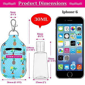 shynek Hand Sanitizer Holders, 40pcs Empty Travel Size Bottle and Keychain Holders Set Include 20pcs Flip Cap Reusable Bottles, 20pcs Reusable Bottles Keychain Carriers for Hand Sanitizer
