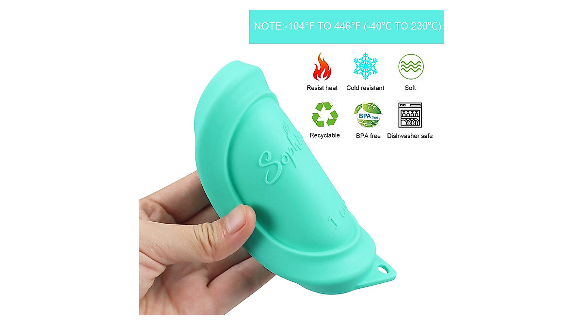 Sophico Round Silicone Storage Covers - Leak-Proof 4 Pack