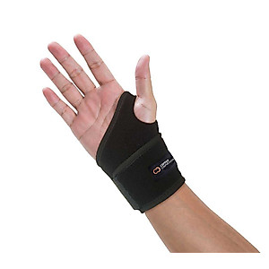 Copper Compression Wrist Wrap - Copper Infused Orthopedic Support - Adjustable Splint for Pain Relief, Arthritis, Sports Injury Fits Men & Women - For Both Right & Left Hands - One Size - Pack of 1