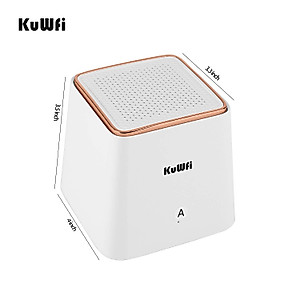 KuWFi Mesh Wi-Fi System, Gigabit WiFi Mesh Network Cover, Replaces WiFi Router and Extender, Whole-Home 6000 Sq. ft. Coverage, Seamless High-Performance Wireless WiFi Booster (3 Pack)