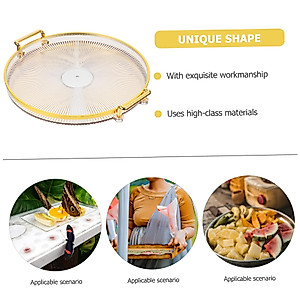 Cabilock Desktop Storage Tray Dresser Decor Snack Container Wedding Decorations Snack Containers Home Fruits Plate Dry Fruits Decorative Tray Dressing Table Golden Abs Dessert Snacks Plate