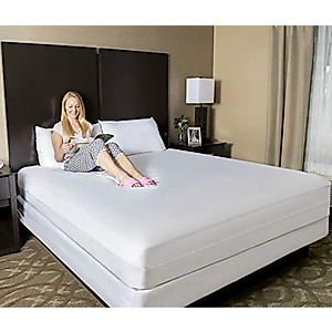 Split Queen Mattress/Box Spring Encasement 30" x 80" (2PCs) - Waterproof Zippered Protector Premium Quality Hypoallergenic Bed Cover Protects Against Dust - Breathable Smooth Fabric