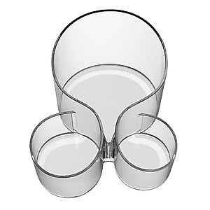 BS-MALL Makeup Brush Organizer for Countertop Display Container Cosmetics Brushes Desk Stand Different Size Brushes