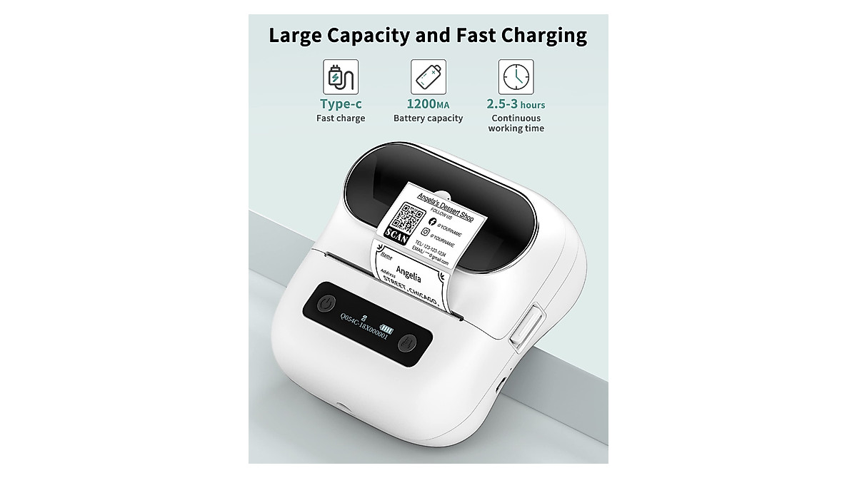 Itari Label Maker Thermal Label Printer, M220 Bluetooth Wireless ...