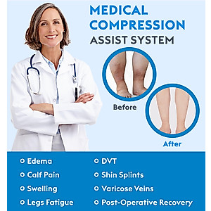 MGANG® 15-20 mmHg Compression Stockings, Knee High Compression Socks for Men and Women, Opaque, Best for Nursing, Running, Travel, Sitting, Standing, Muscle Recovery, Swollen Legs, Beige 4X-Large