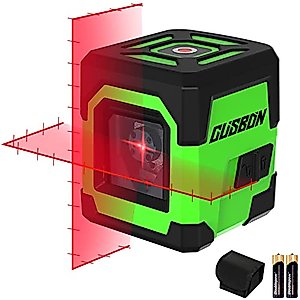 Laser Level, CUSBON Vertical and Horizontal Line with Projected Measuring Marks, Self-Leveling 50ft Cross Line Laser for Construction Floor Tile Wall Painting Picture Hanging
