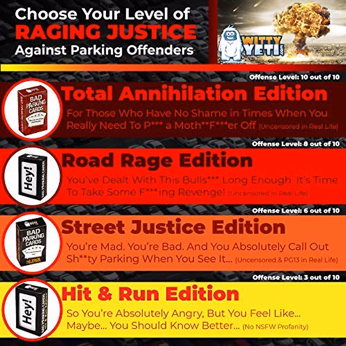 Super Funny, Crude Bad Parking Cards 50 Pack. Prank Idiot Parkers and Get the Satisfaction of Revenge With Hilarious NSFW Novelty Notices. Gag Note Cards Make Great Xmas Stocking Stuffers for Ages 18+