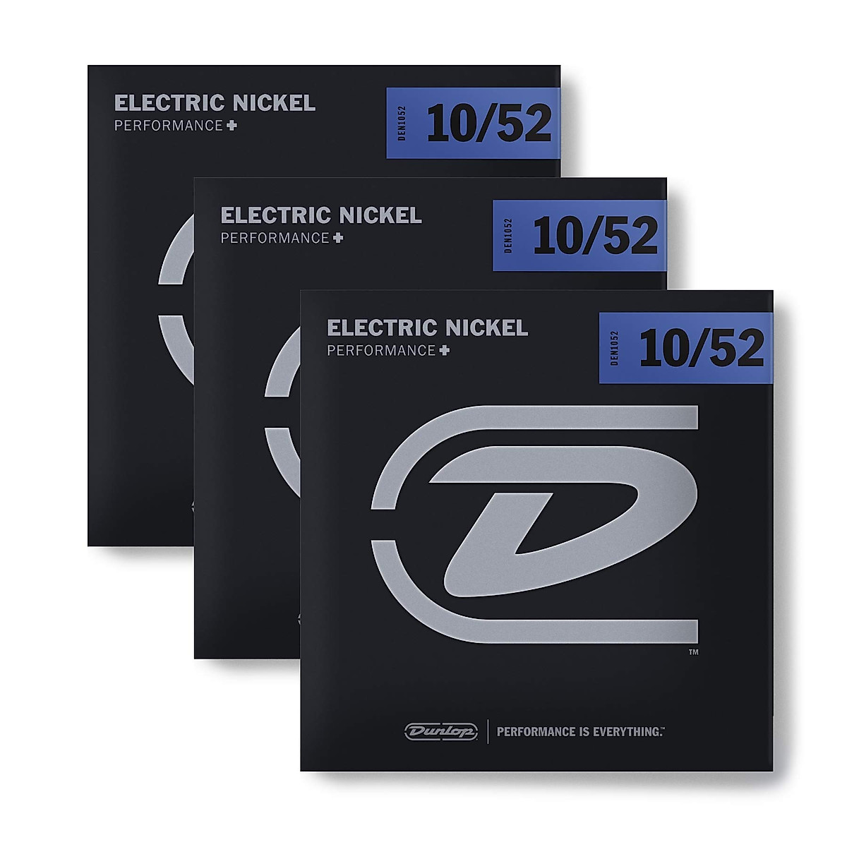 3 Sets of Dunlop DEN1052 Electric Guitar Strings 10-52