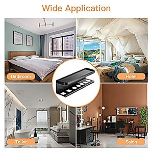 Yimerlen Airwrap Storage Holder Compatible with Dyson Airwrap Curling Iron Wall Mount Storage Rack Holder for Bathroom Attachments Organizer (Black, with Shampoo Comb)