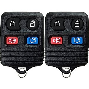2 KeylessOption Replacement Keyless Entry Remote Control Key Fob Clicker Transmitter - Black