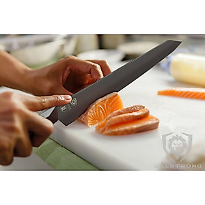 Dalstrong Yanagiba Knife - 10.5 inch Sushi Knife - Shadow Black Series - Black Titanium Nitride Coated Asian - High Carbon 7CR17MOV-X Vacuum Treated Steel - Kitchen Knife - Sheath - NSF Certified
