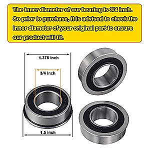 9040H Front Wheel Bushing to Bearing Conversion Kit Compatible with Craftsman, Poulan, Husqvarna, Jonsered, Murray Lawn Mower Fits 532009040, 532124959, 91334, 491334MA, 5920H, 9040HR, 9040N