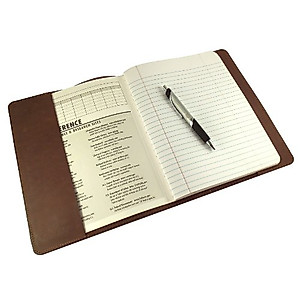 Rustic Ridge Leather Refillable Leather Composition Notebook Notebook Cover - Composition Book Cover (Dark Brown)