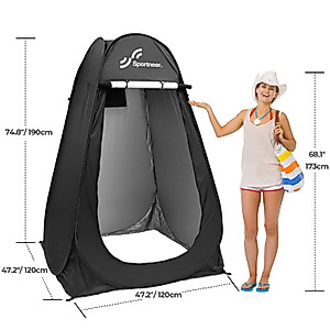 Pop Up Privacy Tent, Sportneer 6.26 FT Tall Changing Tent Camping Shower Tent Portable Pop Up Privacy Tent Changing Tent Dressing Room Camp Bathroom Toilet Rain Shelter for Camping Beach Outdoor