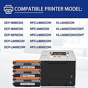 BERYINK Compatible TN336 TN-336 TN336Y TN-336Y Toner Replacement for Brother DCP-9050CDN 9055CDN 9270CDN, HL-L8350CDW/CDWT L8250CDN, MFC-9460CDN L8600CDW L8850CDW Printer (1-Pack, Yellow)