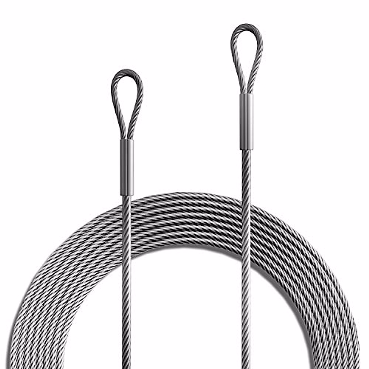 Amgo 48 Feet (12ft x 4) PVC Coated Stainless Steel Metal Wire Cable Ropes Hardware Kits for Square and Rectangle Sun Shade Sail Canopy  - Commercial Standard Heavy Duty - for 10 Inch Set