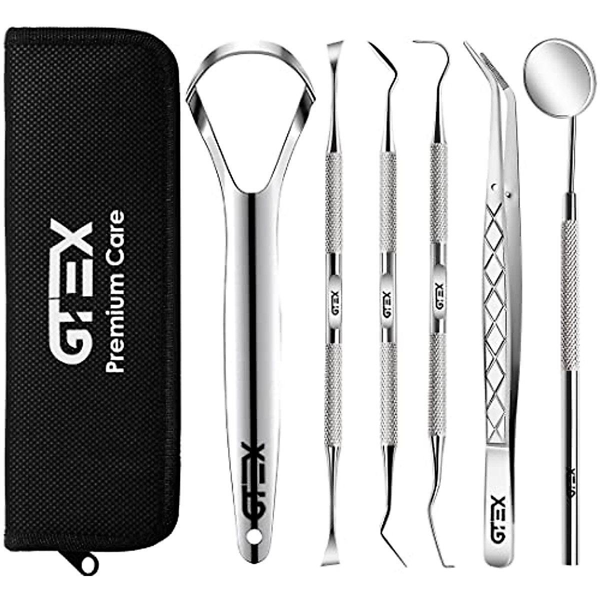 Dental Tools, Dental Pick, Plaque Remover [6 Pack] for Teeth Cleaning Kit , Tooth Cleaner, Tartar Remover - Dentist Kit