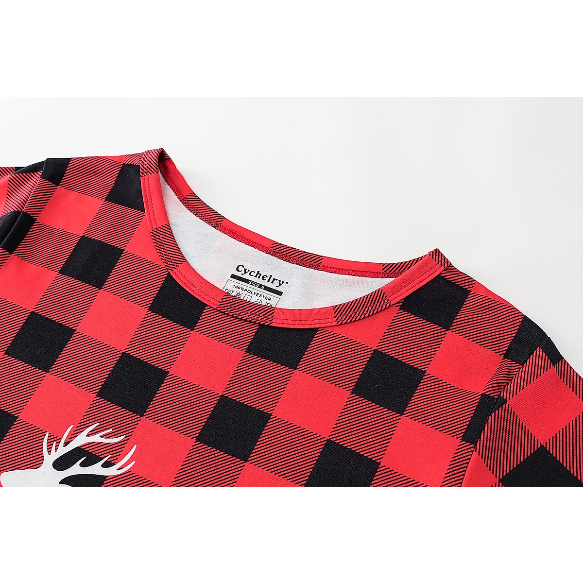 CYCHELRY Teen Girls Nightgowns-Loose Short Sleeve Sleepwear Cute Red Christmas Deer Nightdress Tween Pajamas Size 14