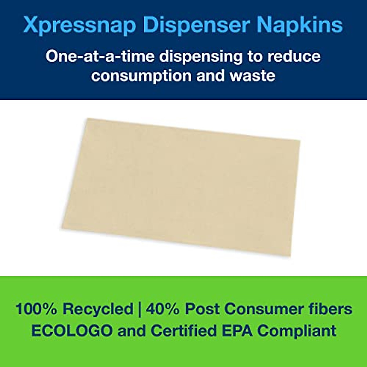 Tork Xpressnap Natural Dispenser Napkin N4, Universal, Interfold 1-ply, 13" x 8.5", 12 x 500 napkins, DX906E