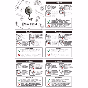 MaxHold No-Drilling/Suction Cup Single Robe Hook - Vaccum System - Stainless Steel Never Rust - for Bathroom & Kitchen Storage