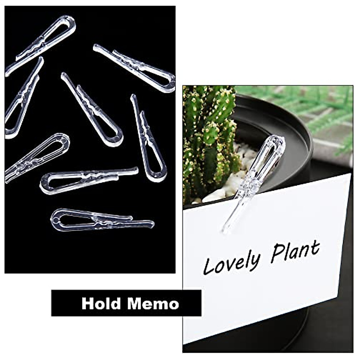 ZOEYES 2000Pcs U Shape Plastic Alligator Clips, 1.5”Transparent Plastic Clothespins, Clear Shirt Clips with Teeth for Shirts Fabric Folding Ties Socks Pants Hold Garments in Place