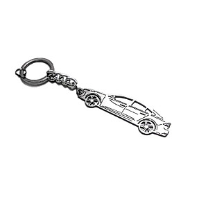 AWA Keychain With Ring For Peugeot 508 II Steel Key Pendant Chain Automobile Gift Car Design Accessories Laser Cut Home Key